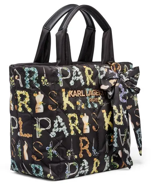 Karl Lagerfeld Paris Voyage Nylon Tote With Bow
