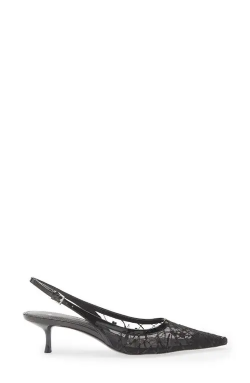 Mango Lorio Slingback Kitten Heel Pumps
