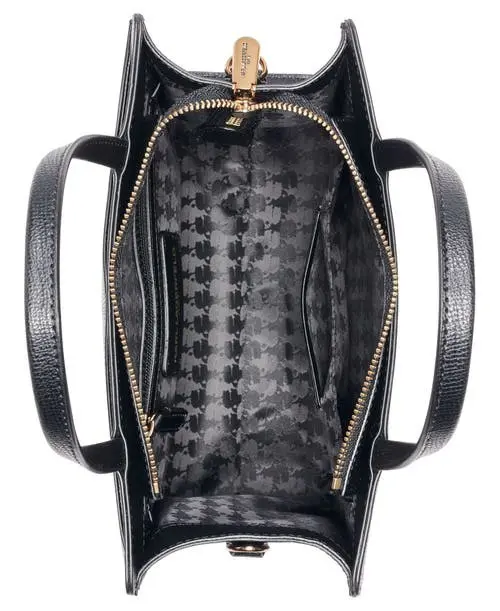 Karl Lagerfeld Paris Sequined Satchel With Charm - Black Multi