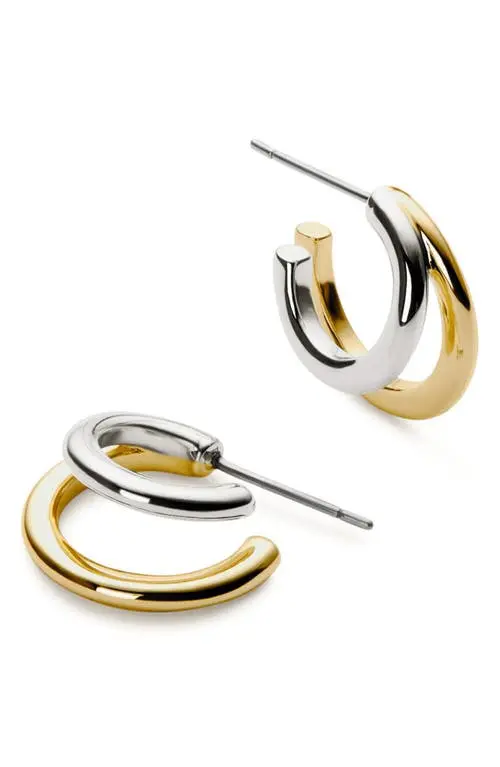 ANA LUISA Double Hoop Earrings - Two Tone