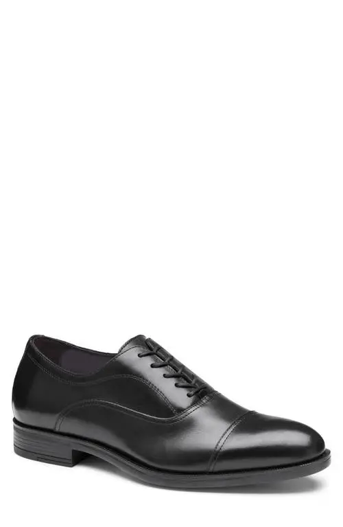 Johnston & Murphy Conlin Cap Toe Oxford - Black Full Grain