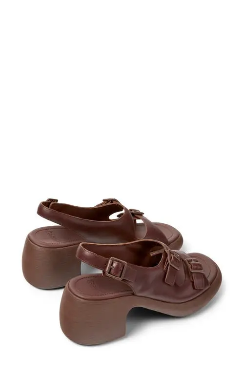 Camper Thelma Slingback Sandal - Medium Brown