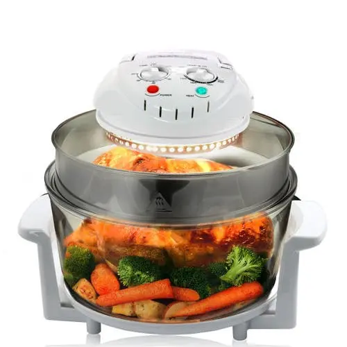 MEGACHEF Multipurpose Countertop 14.25 Inch Halogen Oven Air Fryer/rotisserie/roaster - White