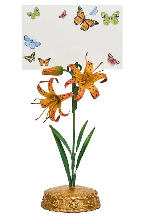 JULISKA Meadow Walk Tiger Lily Place Card Holder