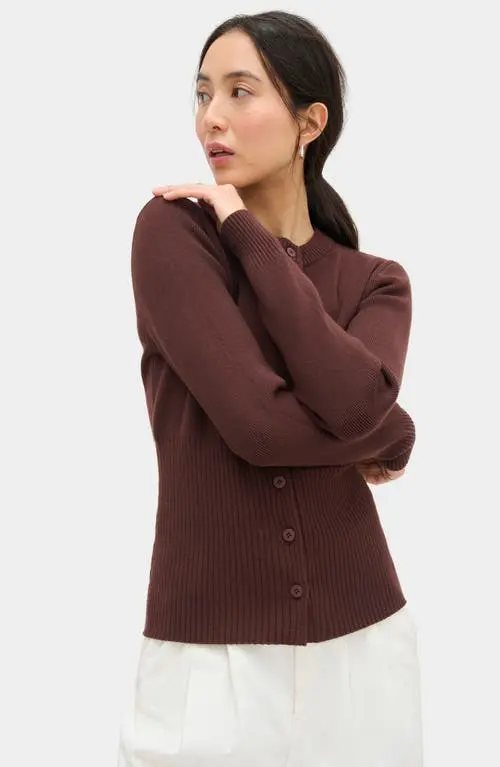 ALIGNE Ruby Cardigan - Chocolate