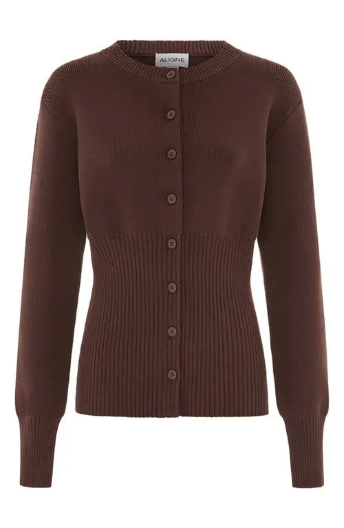 ALIGNE Ruby Cardigan - Chocolate