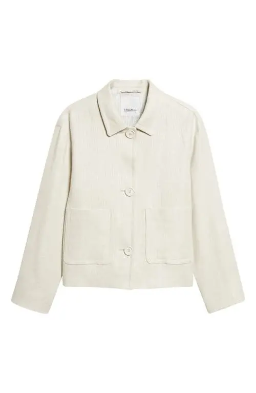 Max Mara Dattero Stretch Flax & Cotton Jacket - Ivory