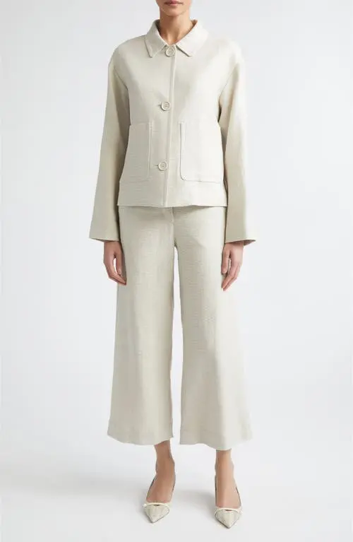 Max Mara Dattero Stretch Flax And Cotton Jacket - Ivory
