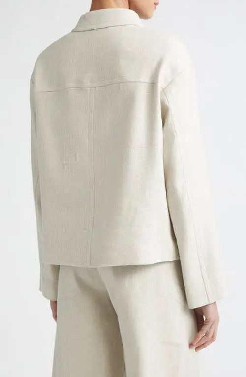 Max Mara Dattero Stretch Flax And Cotton Jacket - Ivory