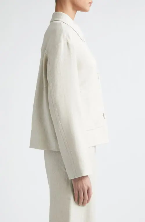 Max Mara Dattero Stretch Flax And Cotton Jacket - Ivory