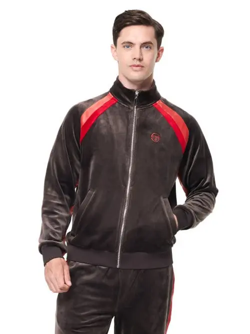 SERGIO TACCHINI Banda Velour Track Jacket - Mulch