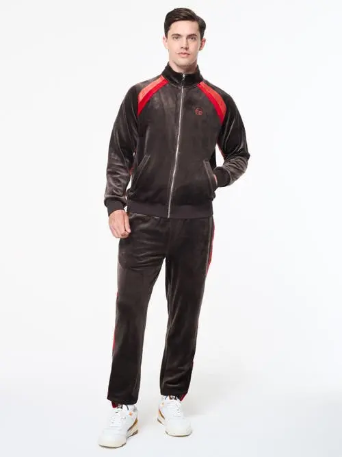 SERGIO TACCHINI Banda Velour Track Jacket - Mulch