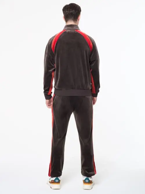 SERGIO TACCHINI Banda Velour Track Jacket - Mulch
