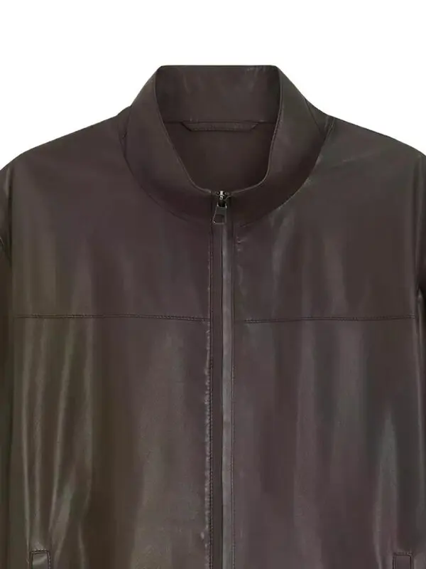 BOSS By Beckham Zip-up Leather Jacket