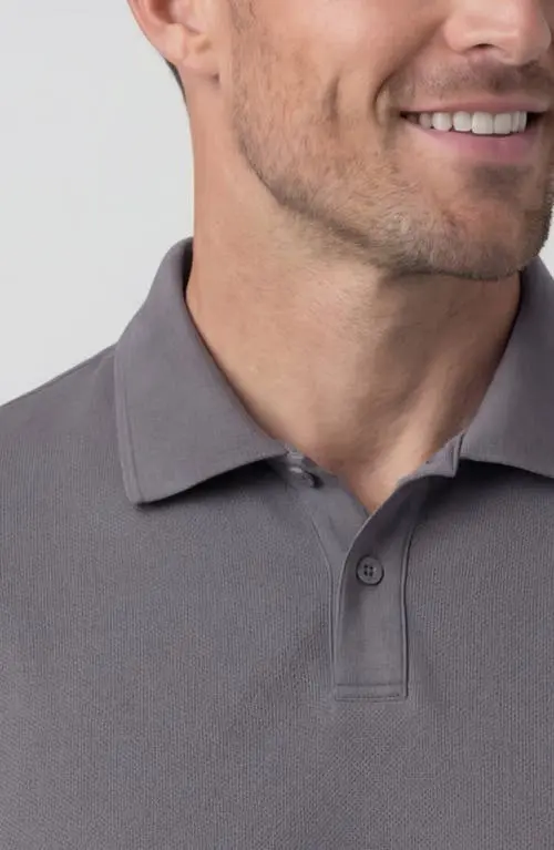 JACK ARCHER Clubhouse Pique Polo - Charcoal Gray
