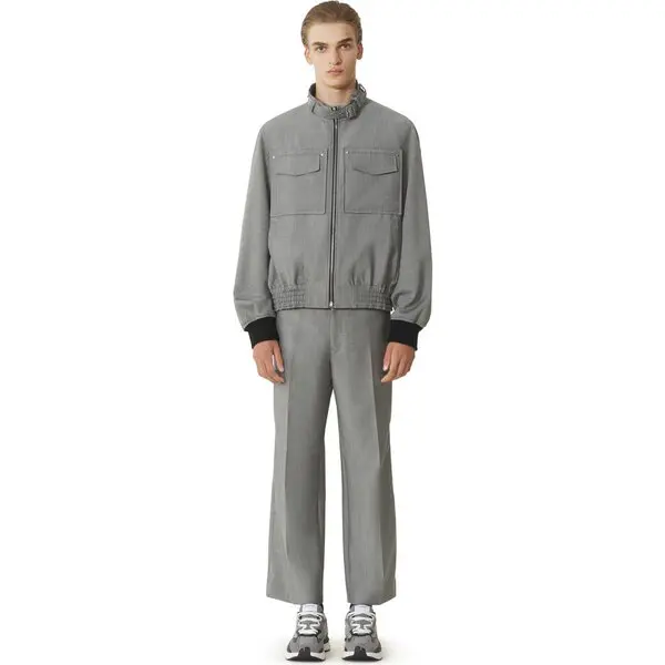 LANVIN Straight-leg Mohair Wool Pants - Gray