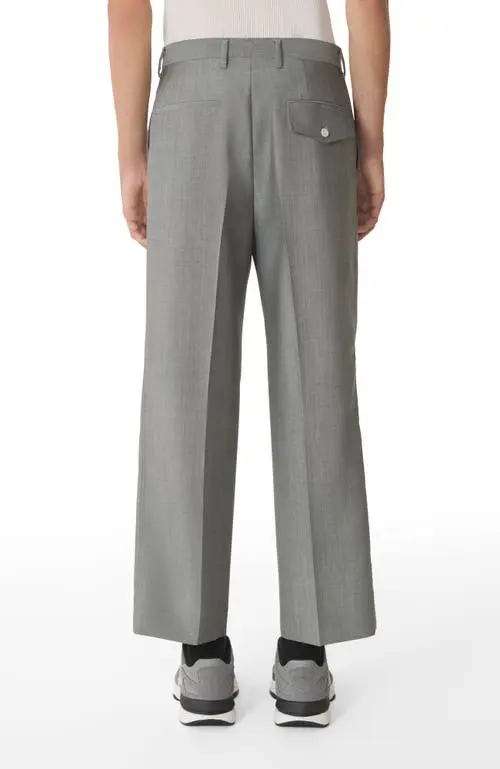 LANVIN Straight-leg Mohair Wool Pants - Gray