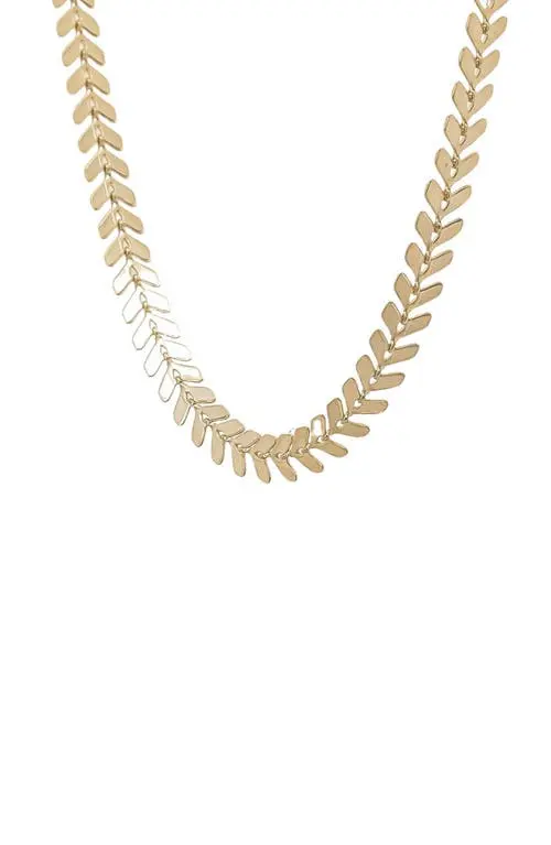 BEARFRUIT JEWELRY Elara Chevron Link Necklace - Gold