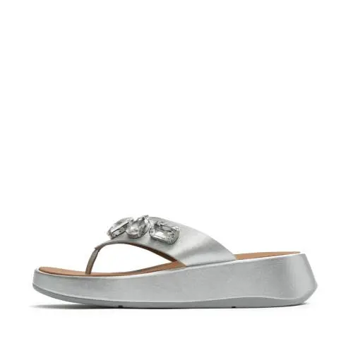 Fitflop F-mode Ultra Toe-post Sandal - Silver