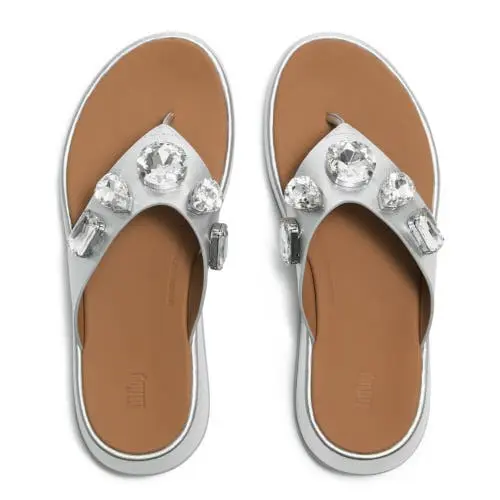 Fitflop F-mode Ultra Toe-post Sandal - Silver