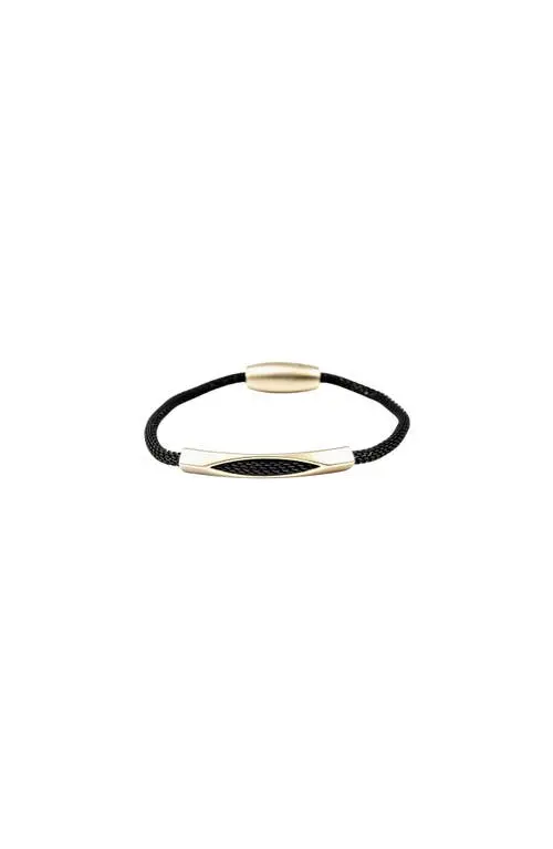 BEARFRUIT JEWELRY Mila Magnetic Bar Bracelet - Black/gold