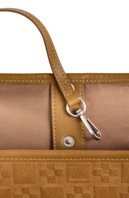 Sandro Split Leather Shopper With Pouch - Camel