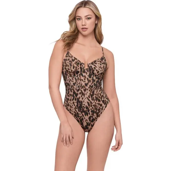 S3 APPAREL Corset Underwire One Piece Swimsuit - Dolce Leopard