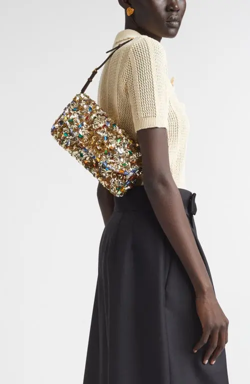 Valentino Garavani Embellished Shoulder Bag - Multi Silver