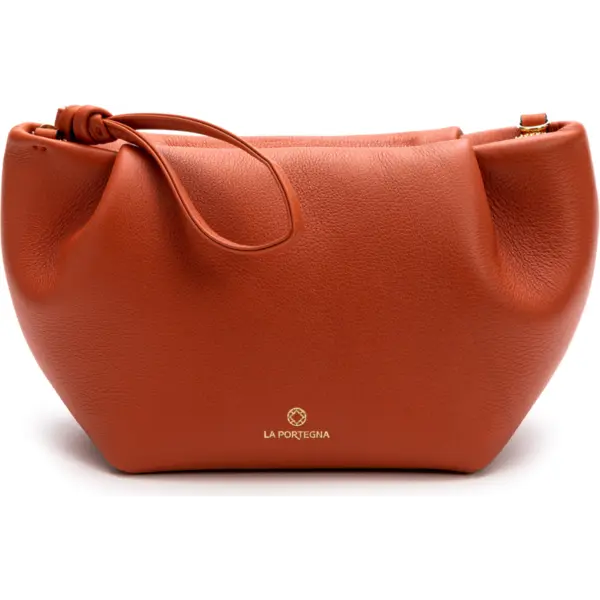 LA PORTEGNA Martita Small Leather Clutch - Oxide