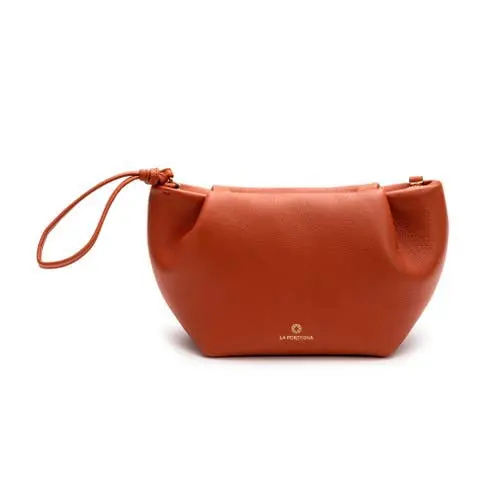 LA PORTEGNA Martita Small Leather Clutch