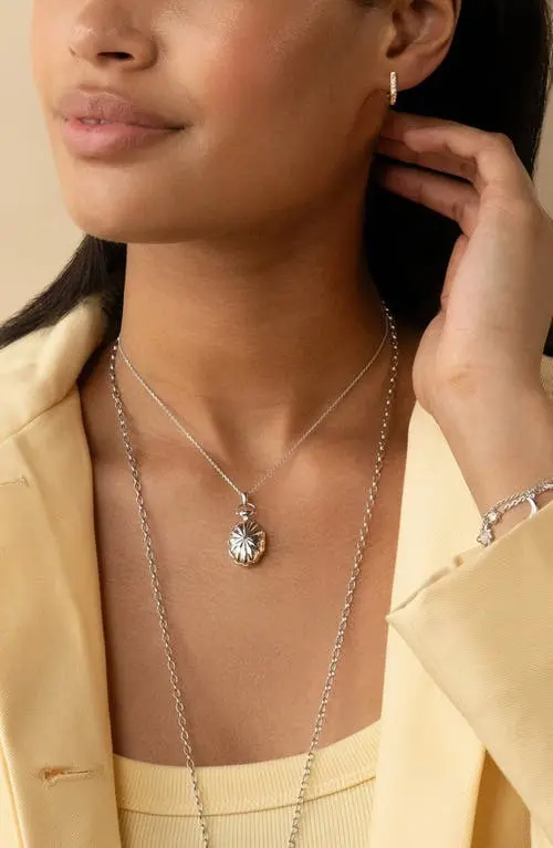 Monica Rich Kosann Petite Sunburst Locket Necklace