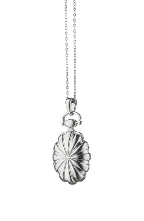Monica Rich Kosann Petite Sunburst Locket Necklace - Silver