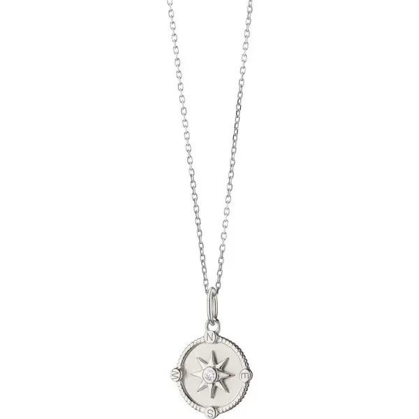 Monica Rich Kosann Mini Adventure Compass Pendant Necklace - Silver