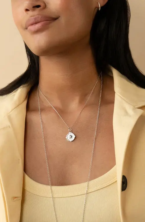 Monica Rich Kosann Mini Adventure Compass Pendant Necklace - Silver