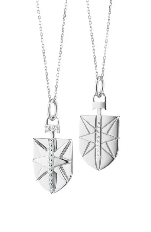 Monica Rich Kosann Mini Fearless Sterling Pendant Necklace - Silver