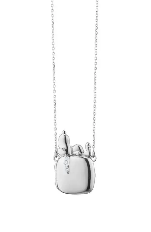 Monica Rich Kosann Snoopy X Viv Locket Necklace - Silver