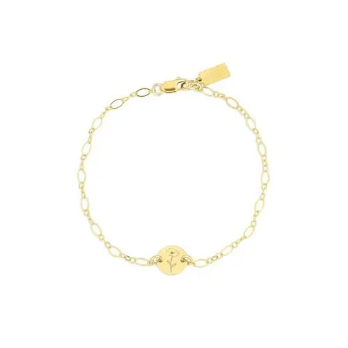 SET & STONES Lily Birth Flower Bracelet - Gold/august