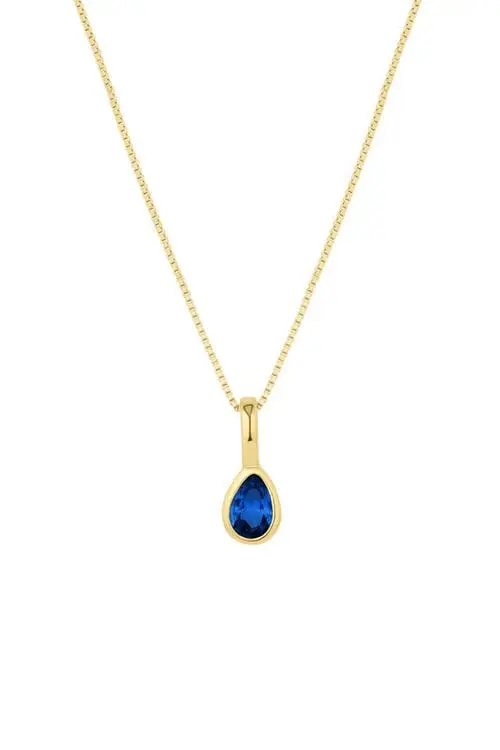 SET & STONES Teardrop Birthstone Necklace - Gold/october