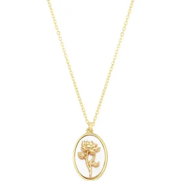 SET & STONES Katrina Birth Flower Necklace - Gold/july