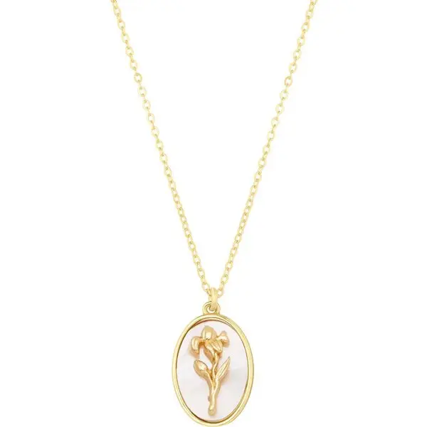 SET & STONES Katrina Birth Flower Necklace - Gold/february