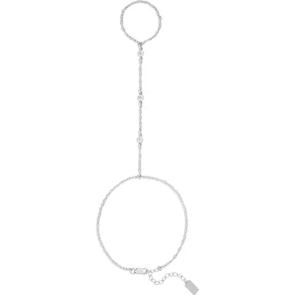 SET & STONES Cyrus Hand Chain - Silver/clear