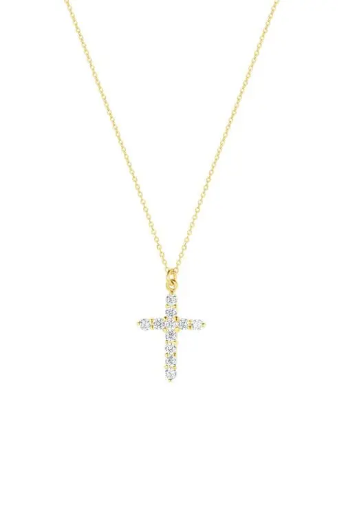 SET & STONES Asher Cross Pendant Necklace - Gold