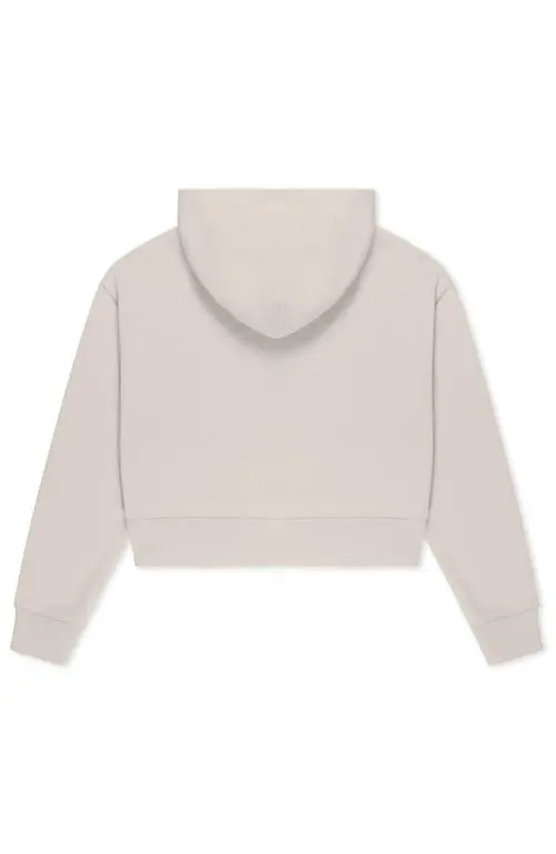 DALIX Heartly Ghost Midweight Fleece Relaxed Cropped Hoodie