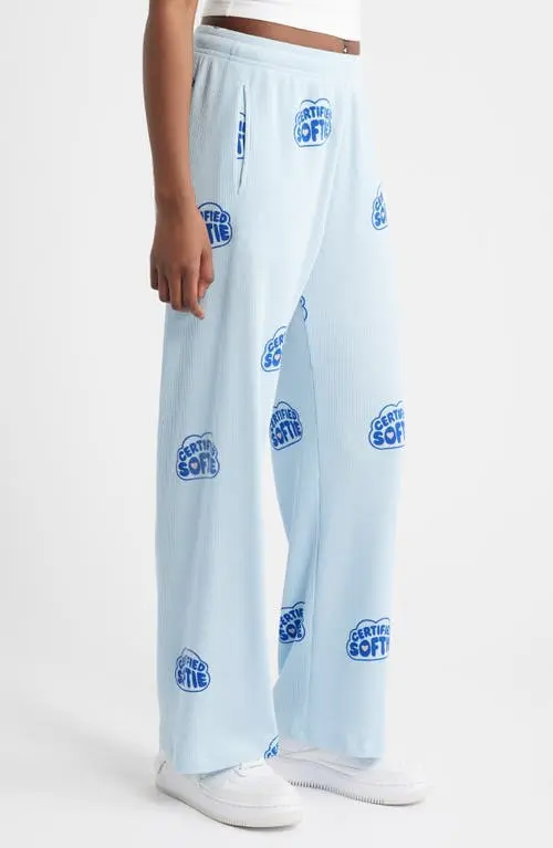 THE MAYFAIR GROUP Waffle Knit Fleece Graphic Sweatpants
