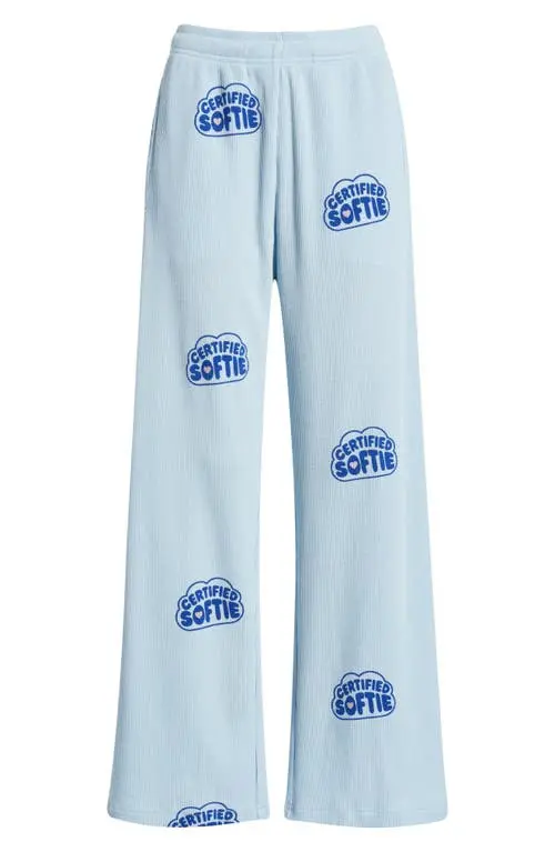 THE MAYFAIR GROUP Waffle Knit Fleece Graphic Sweatpants