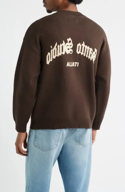 SANTO STUDIO University Graphic Knit Sweater