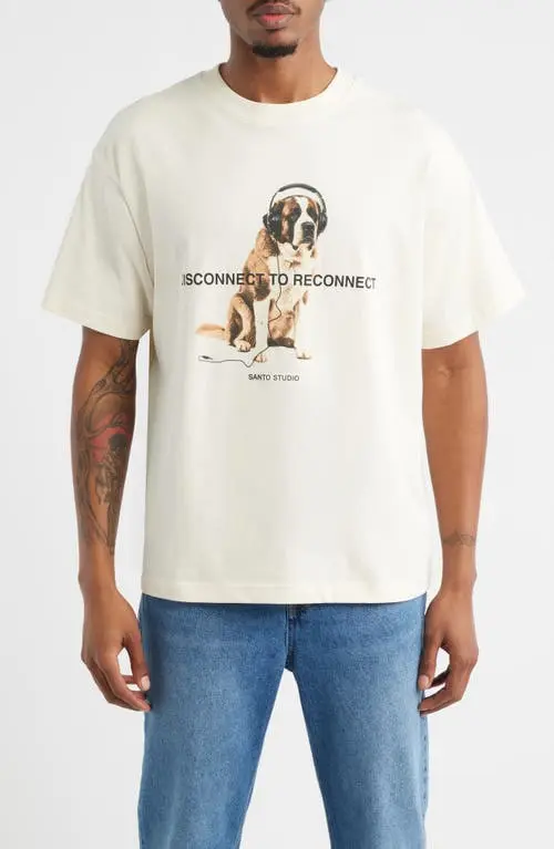 SANTO STUDIO Disconnect Drappo Graphic T-shirt