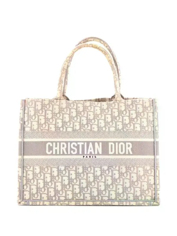 Dior Book Oblique Canvas Medium Tote Bag