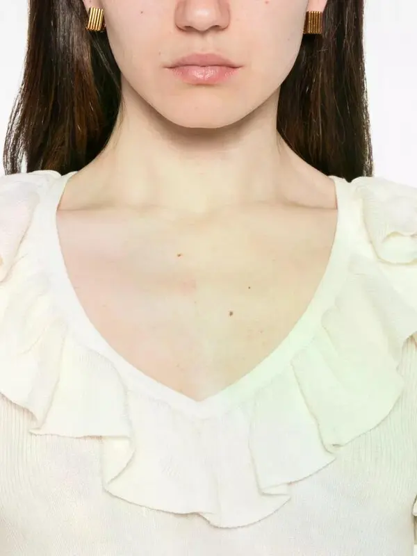 Marella Matassa Ruffled V-neck Top
