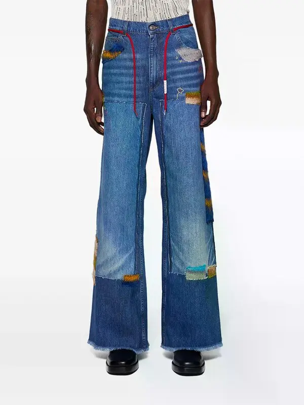 Marni Logo-patch Cotton Jeans